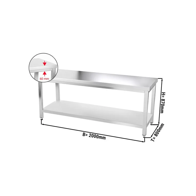 Tables de travail inox professionnelles